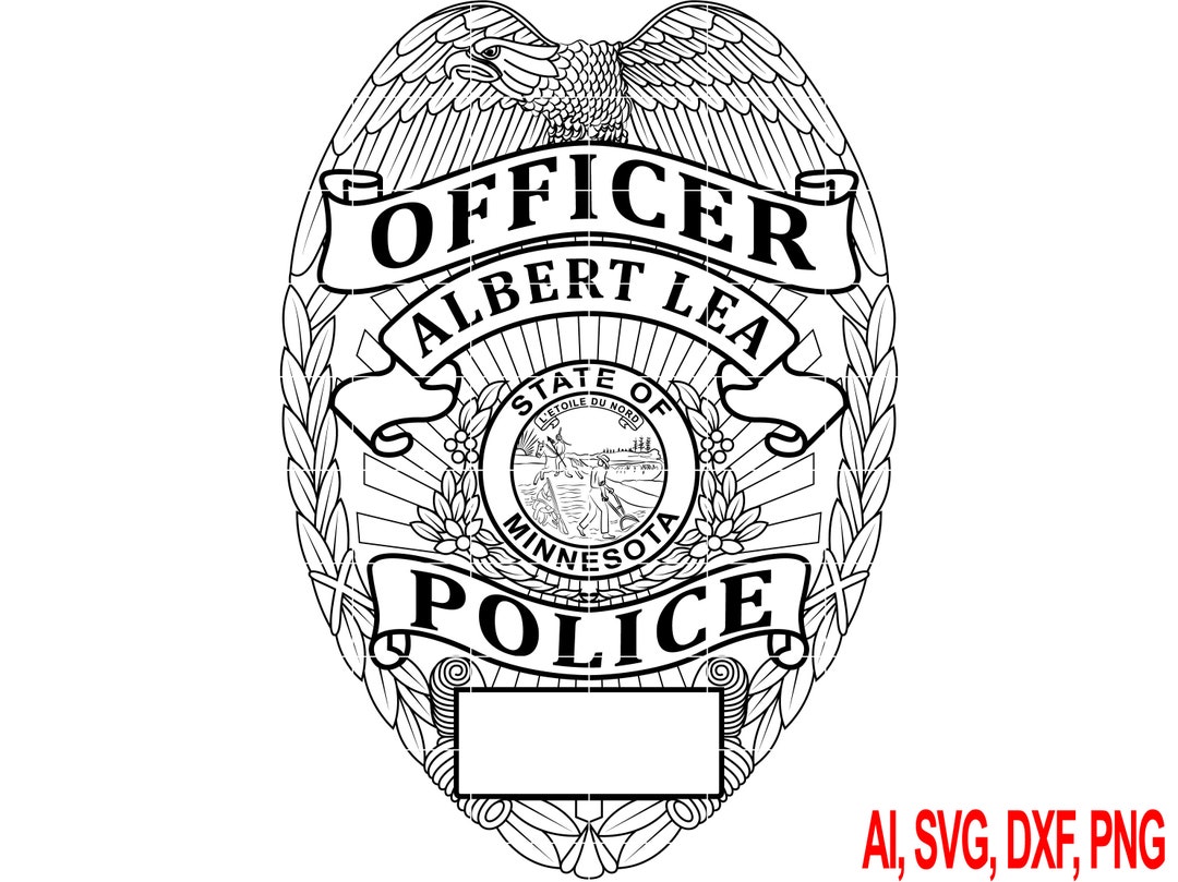 Minnesota Albert Lea Police Badge Vector File (laser, CNC, Cricut) - Etsy