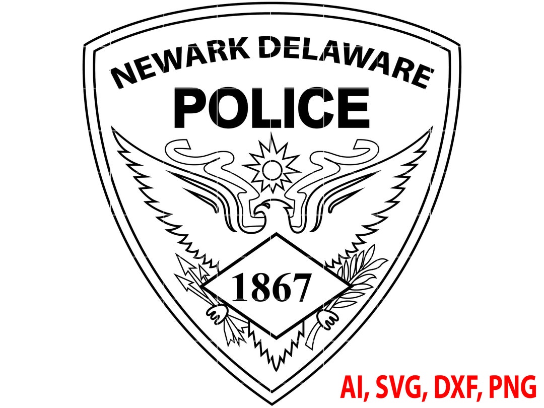 Newark Delaware Police Badge, Logo, Seal, Custom, Ai, Vector, SVG, DXF ...