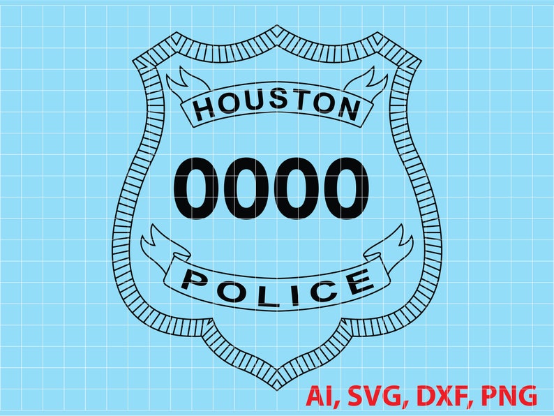 Houston Police Seal Badge Ai Vector SVG DXF PNG - Etsy