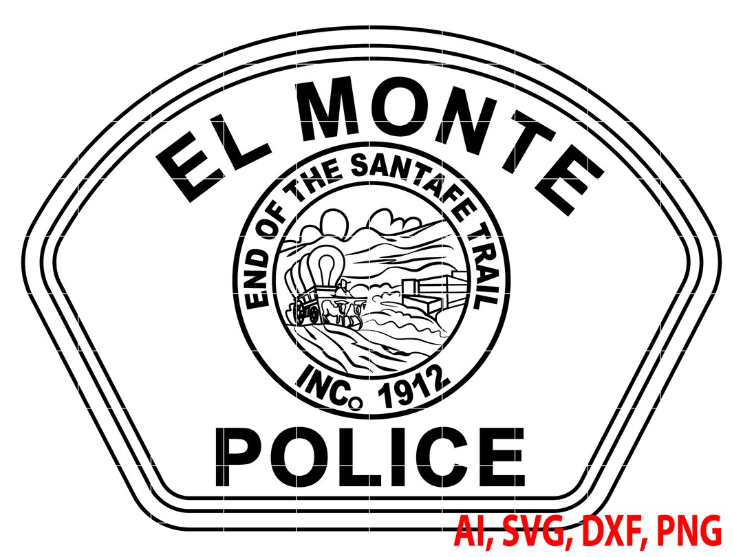El Monte Police Badge, Logo, Seal, Custom, Ai, Vector, SVG, DXF, PNG ...