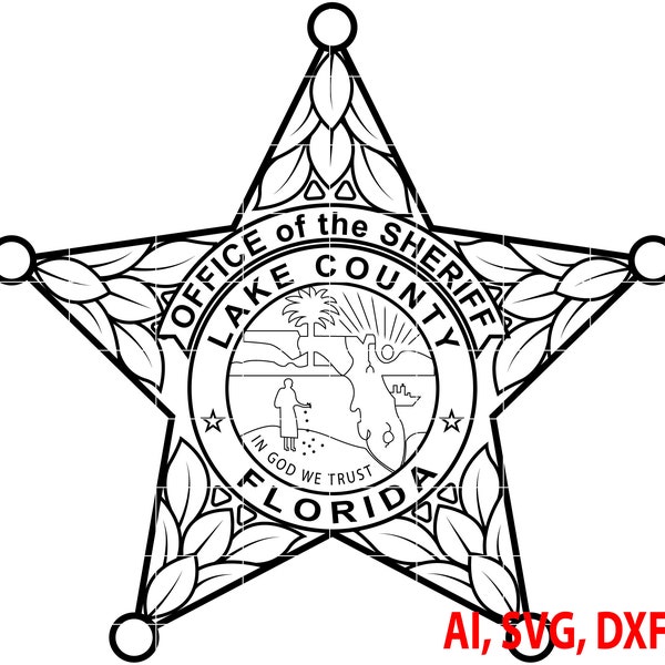 Lake County Florida Sheriff Badges Svg - Etsy