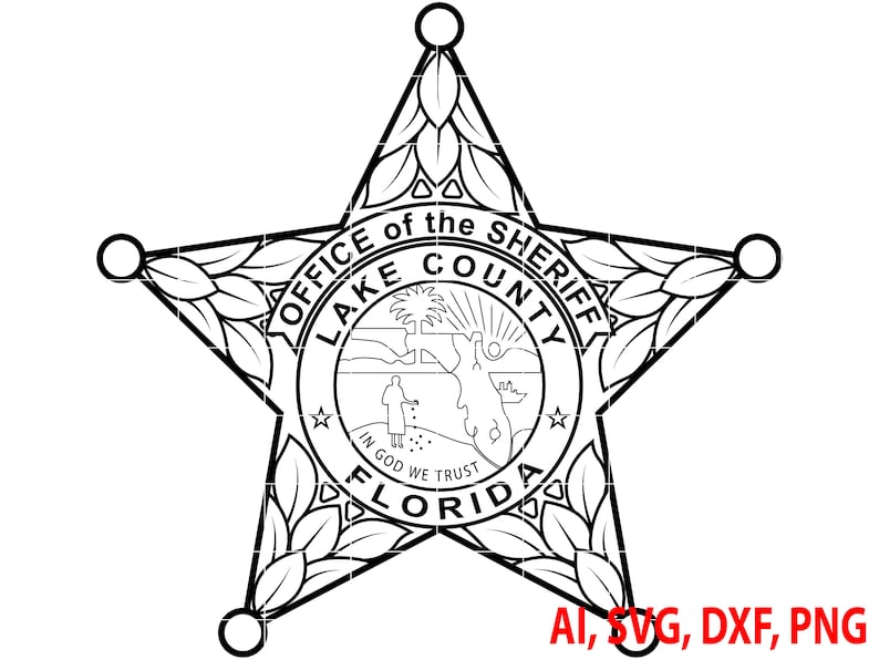 Lake County Florida Sheriff Badge Vector Logo (digital) - Etsy