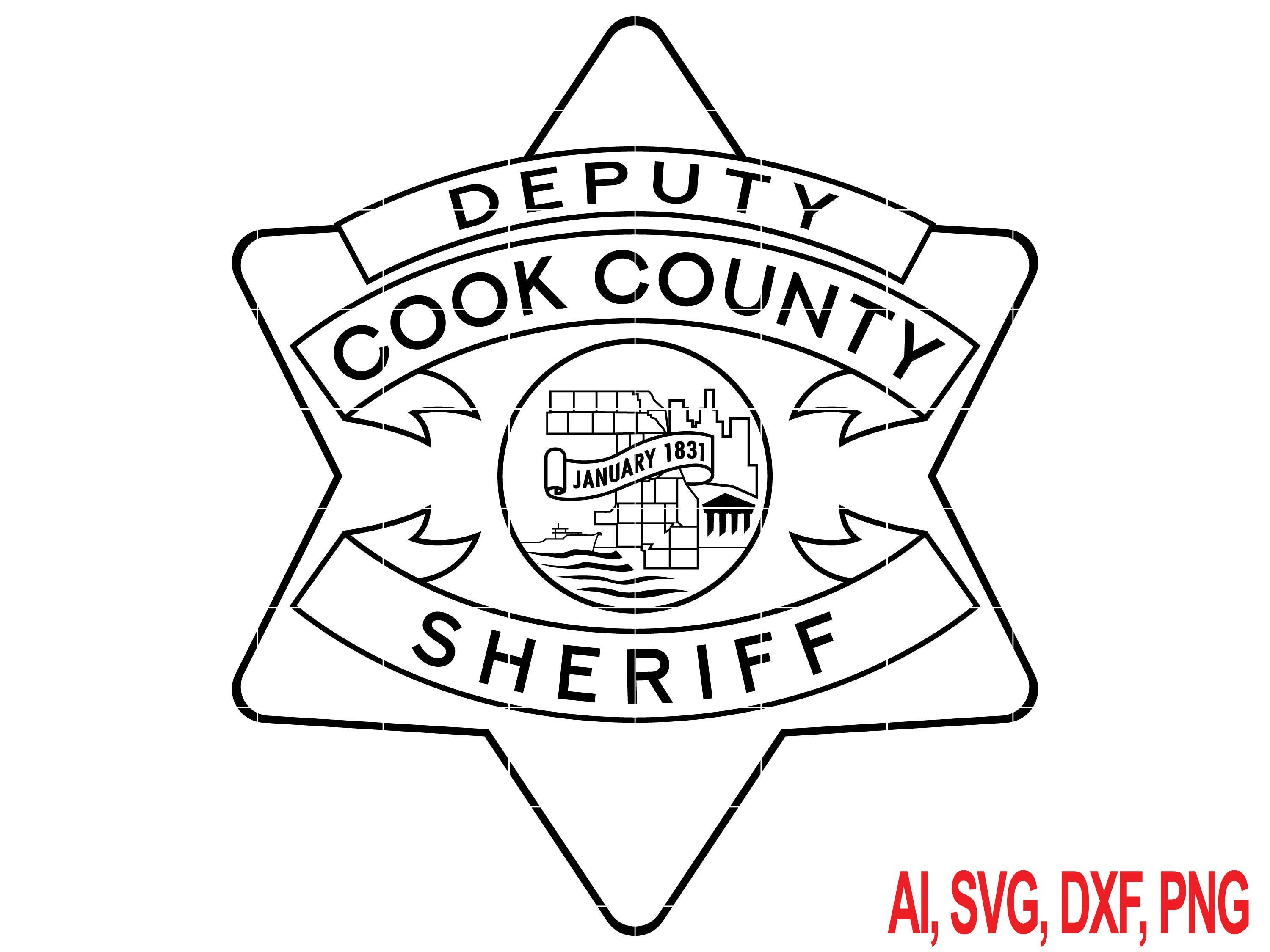 Cook County Deputy Sheriff Badge SVG - Etsy