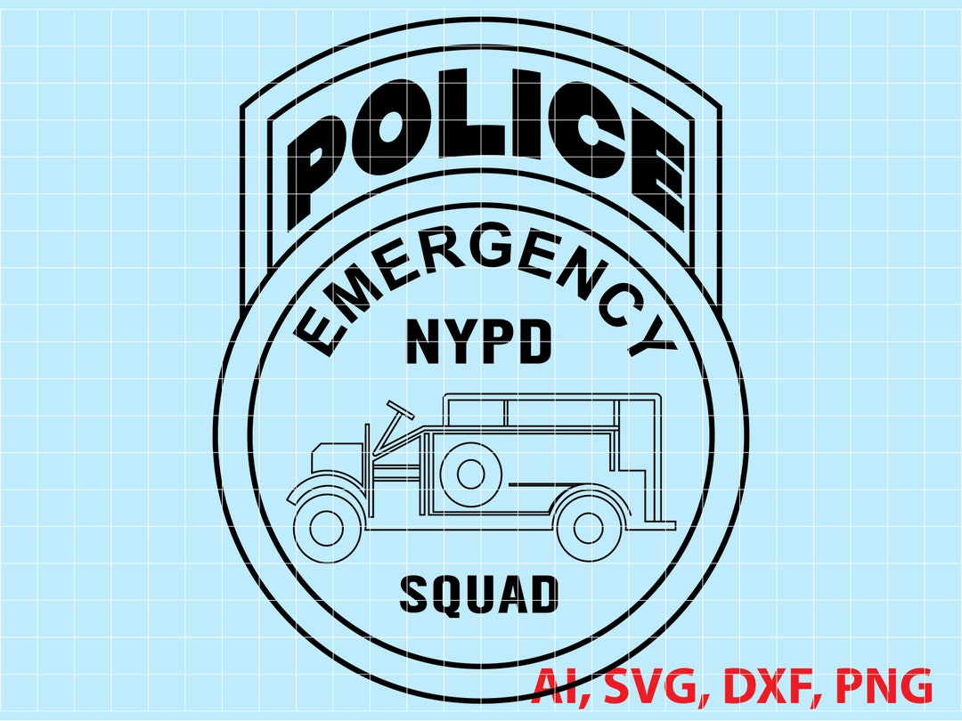 New York Emergency Squad Police Logo, Seal, Badge, Custom, Ai, Vector ...