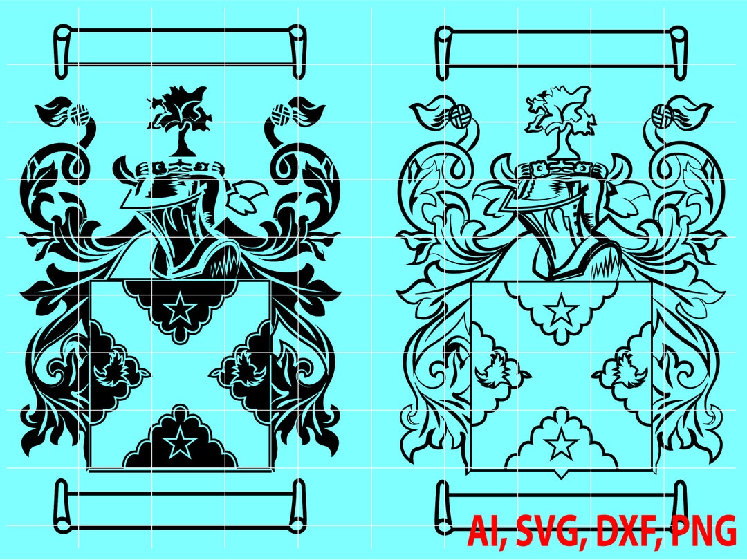 Family Crest Custom, Ai, Vector, SVG, DXF, PNG, Digital - Etsy