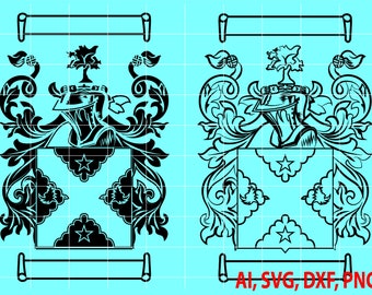 Cassidy Family Crest. Coat of Arms Svg. Heraldic Shield With - Etsy