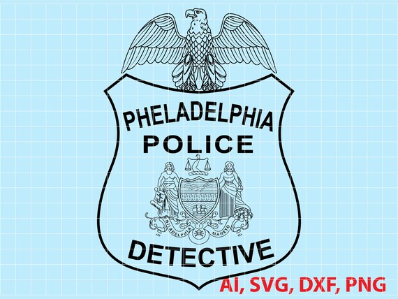 Philadelphia Detective Police Logo Seal Badge Custom Ai | Etsy