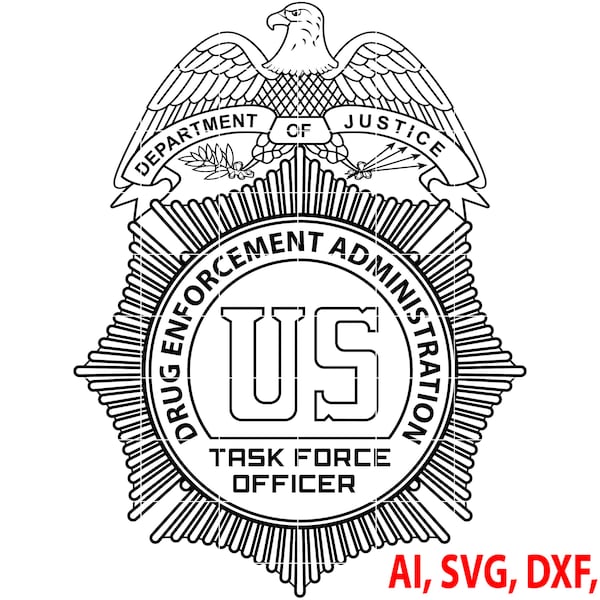 Dea Task Force Officer Svg - Etsy