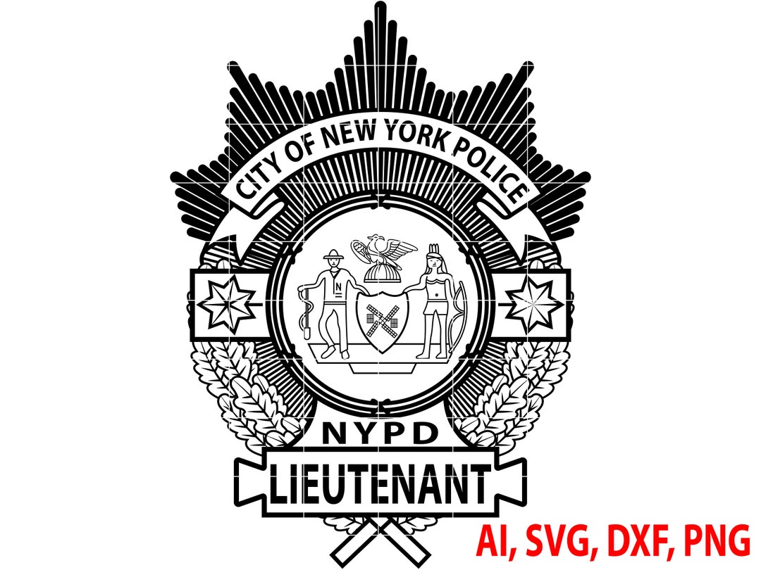 New York Police Lieutenant Badge, Logo, Seal, Custom, Ai, Vector, SVG ...