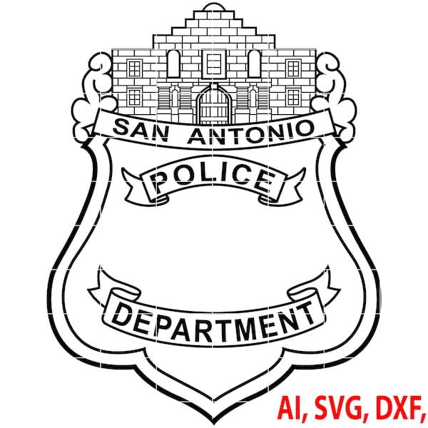 San Antonio Police Badge Svg - Etsy