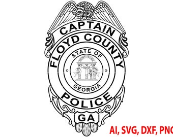 Georgia State Police Badge Vector - Etsy