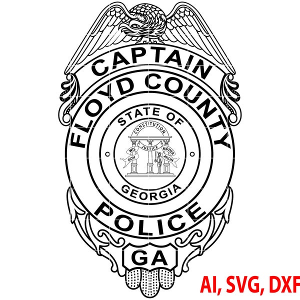 Georgia State Police Badge Svg - Etsy