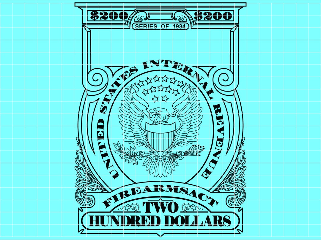 Vintage IRS 200 Dollars Badge Vector | CNC Laser Engraving Design ...