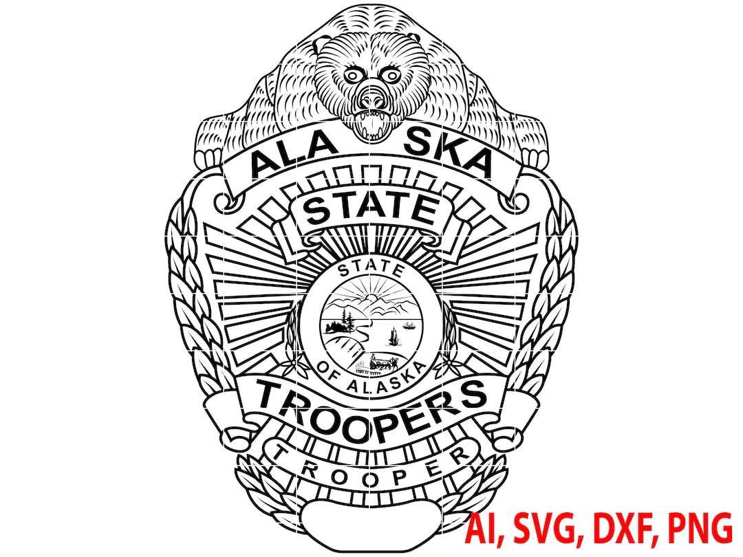 Alaska State Troopers Badge, Logo, Seal, Custom, Ai, Vector, SVG, DXF ...