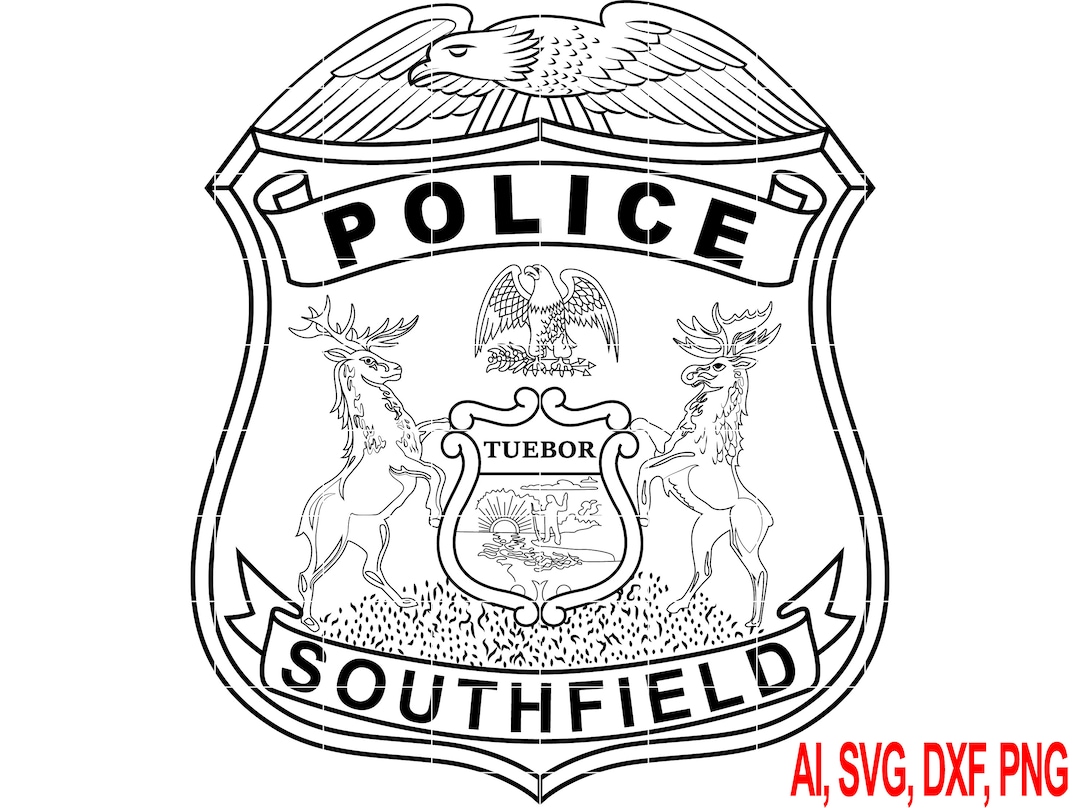 Southfield Police Badge Vector Art Svg,dxf,jpg,png & Ai Files for ...