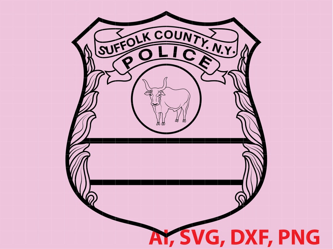 New York Suffolk County Police Badge Logo Seal Custom Ai - Etsy