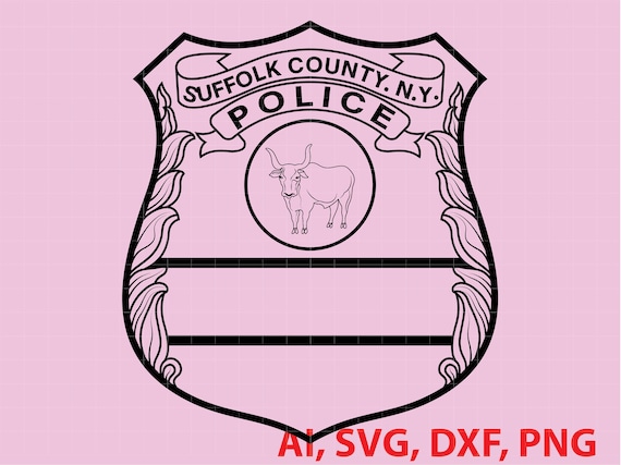 New York Suffolk County Police Badge Logo Seal Custom Ai - Etsy