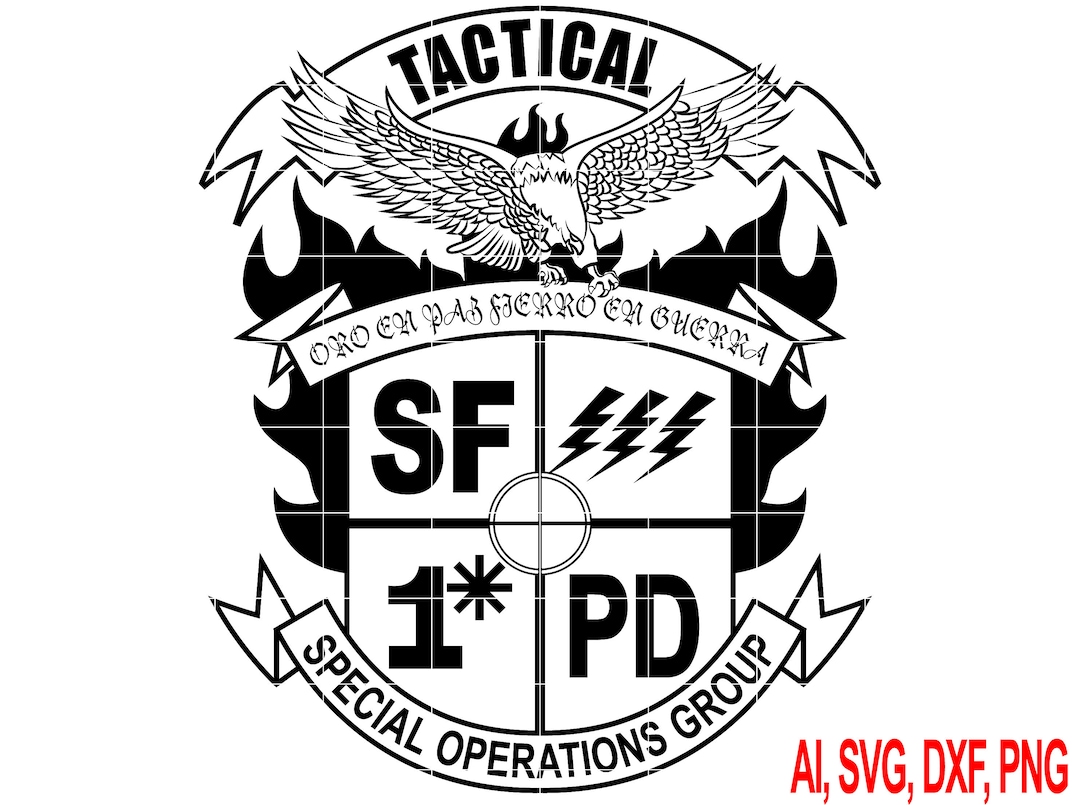 Tactical Special Operation Group Badge Vector Art, Ai,svg, DXF, PNG ...