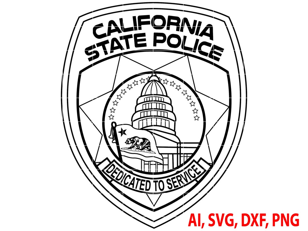 California State Police Badge, Logo, Seal, Custom, Ai, Vector, SVG, DXF ...