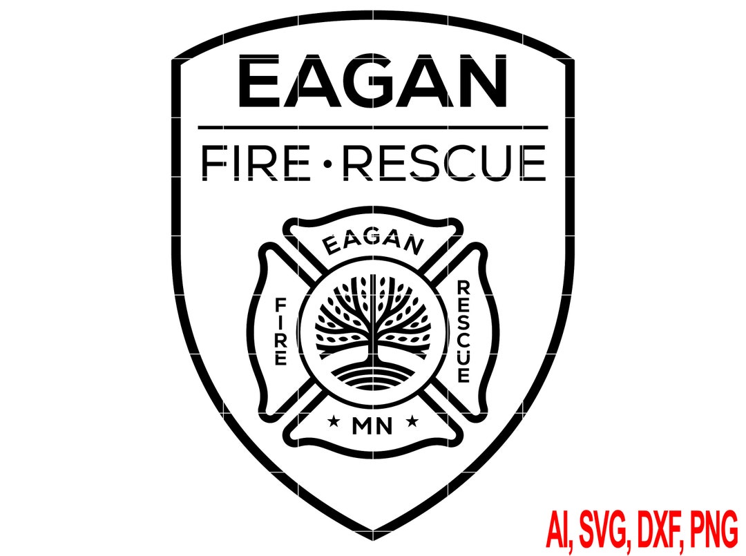 Eagan Fire Rescue Badge for Laser Engraving, Woodworking,printing, CNC ...