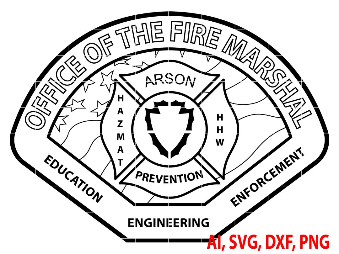 Office of the Fire Marshal Badge, Logo, Seal, Custom, Ai, Vector, SVG ...