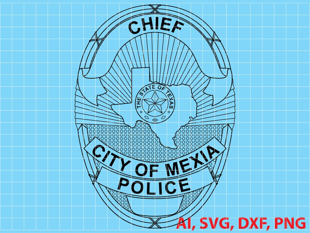 State of Texas City of Mexia Police Logo, Seal, Badge, Custom, Ai ...