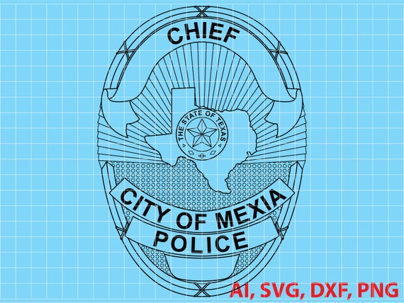State of Texas City of Mexia Police Logo Seal Badge Custom | Etsy
