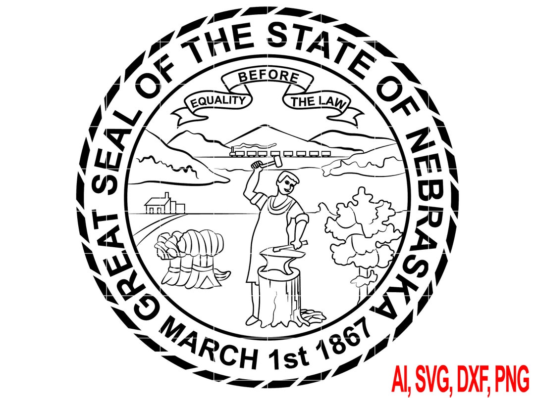 Seal, Great Seal of the State of Nebraska Badge, Logo, Seal, Custom, Ai ...