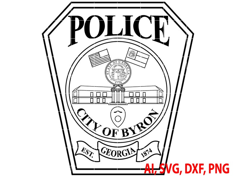 City of Byron Police Badge Logo Seal Custom Ai Vector - Etsy