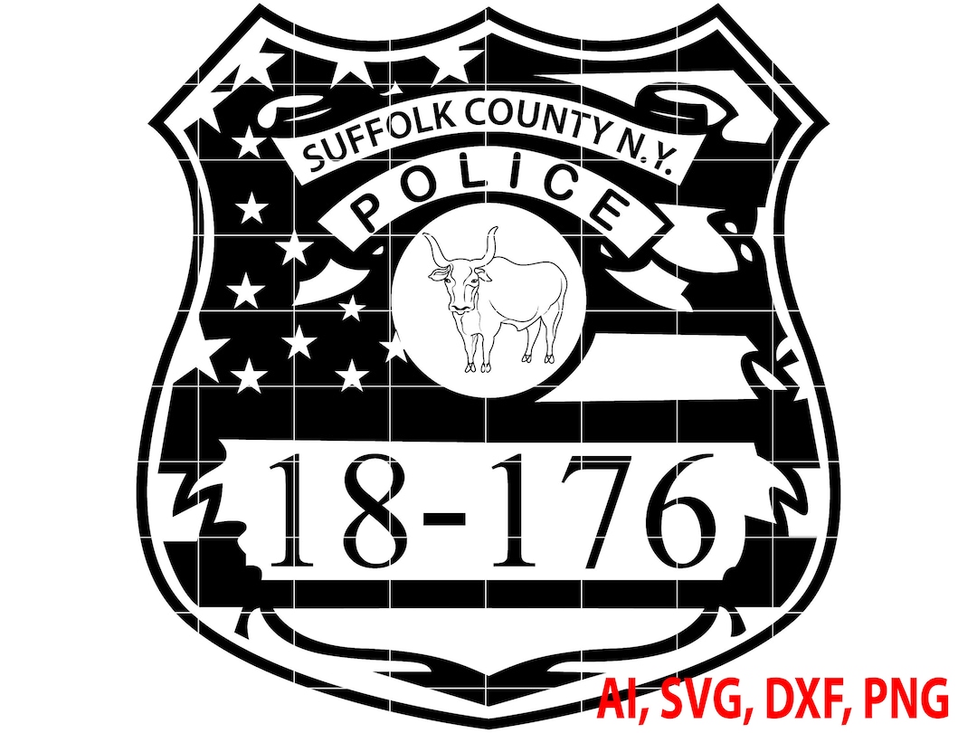 Suffolk County Police Badge, Logo, Seal, Custom, Ai, Vector, SVG, DXF ...