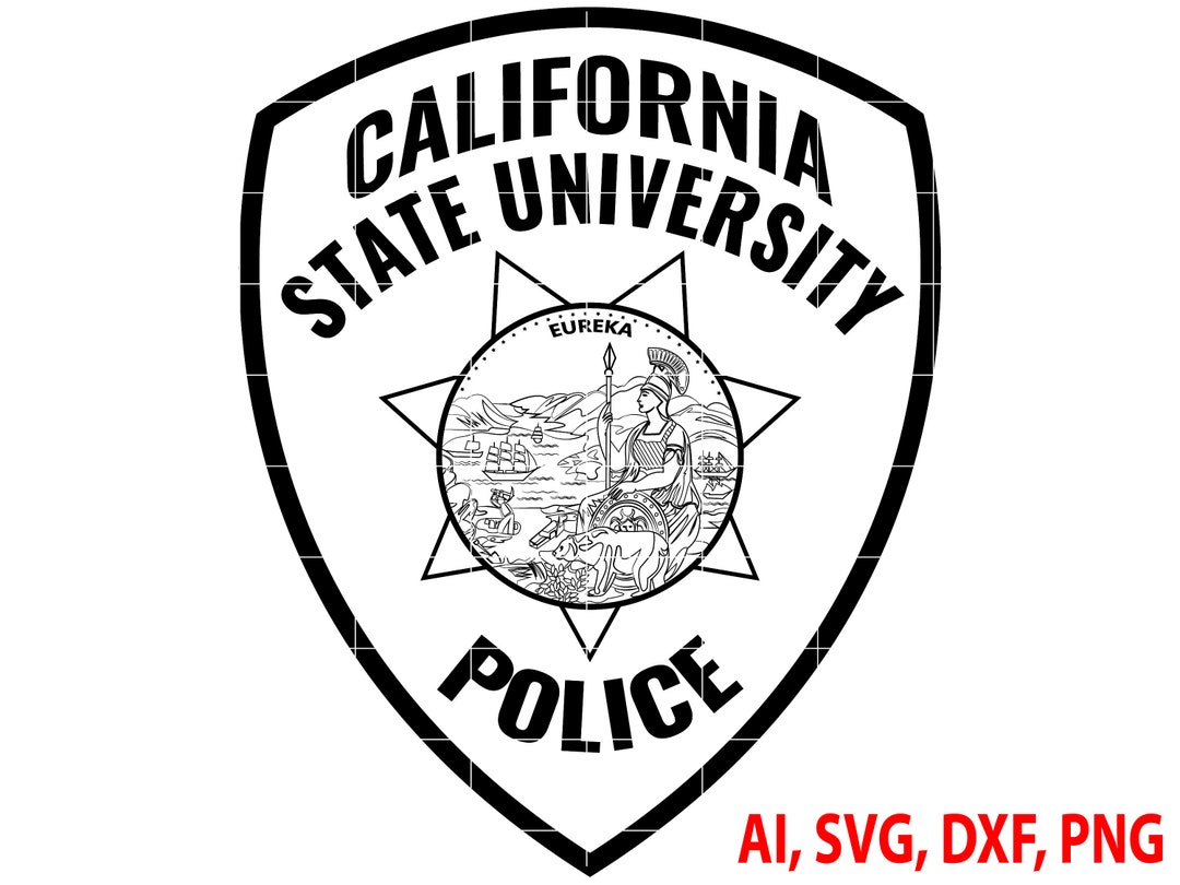 California State University Police Badge, Logo, Seal, Custom, Ai ...