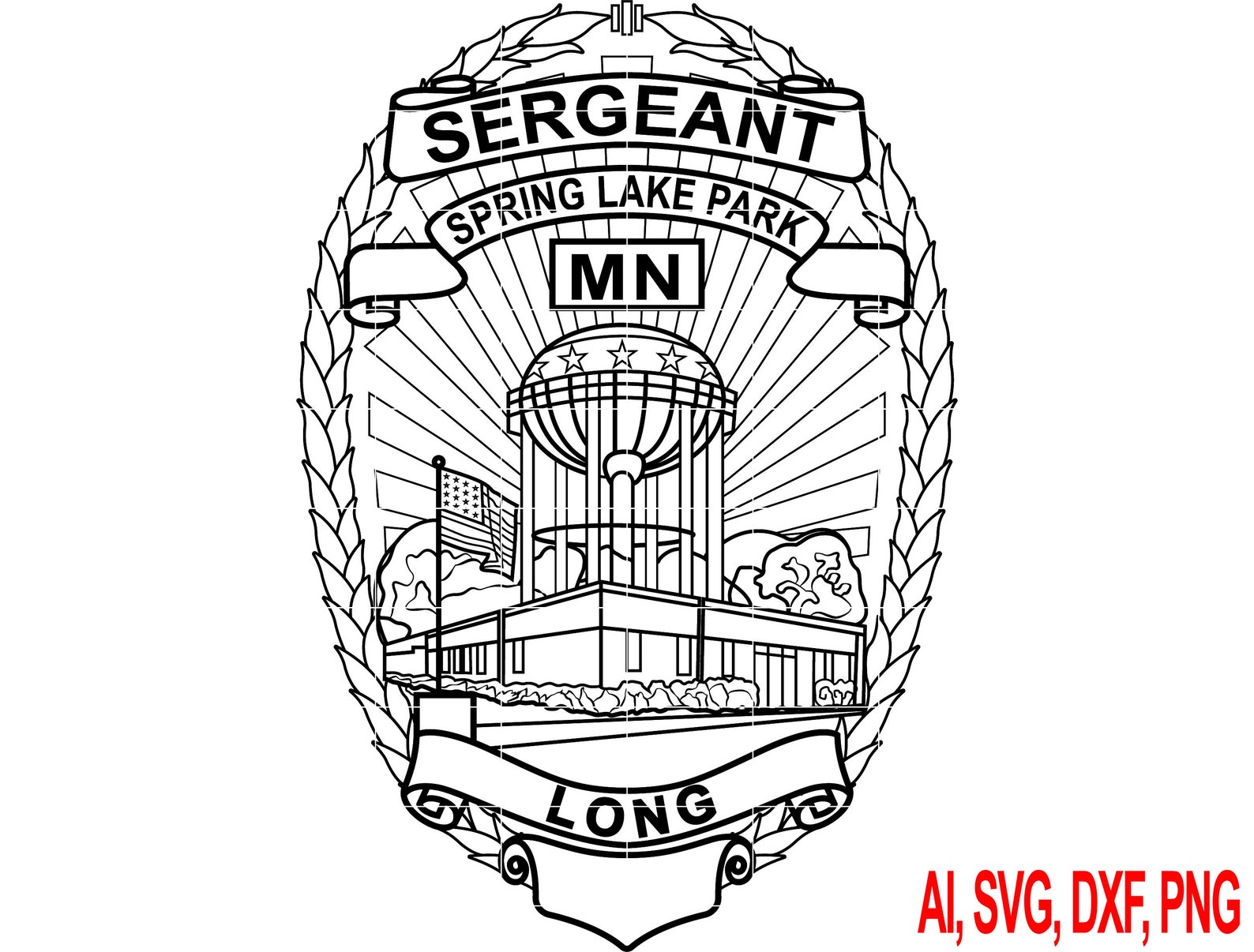 Spring Lake Park Police Sergeant Badge - Etsy