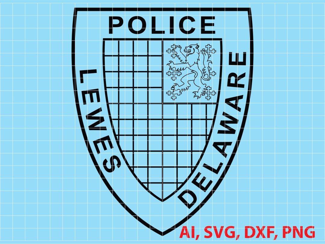 Lewes Delaware Police Logo, Seal, Badge, Ai, Vector, SVG, DXF, PNG, - Etsy