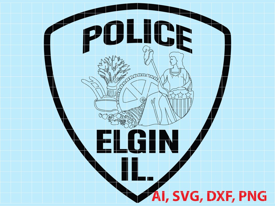 Elgin Il. Police Logo, Seal, Badge, Custom, Ai, Vector, SVG, DXF, PNG ...