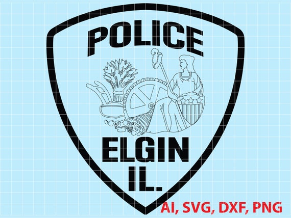 Elgin Il. Police Logo Seal Badge Custom Ai Vector SVG | Etsy