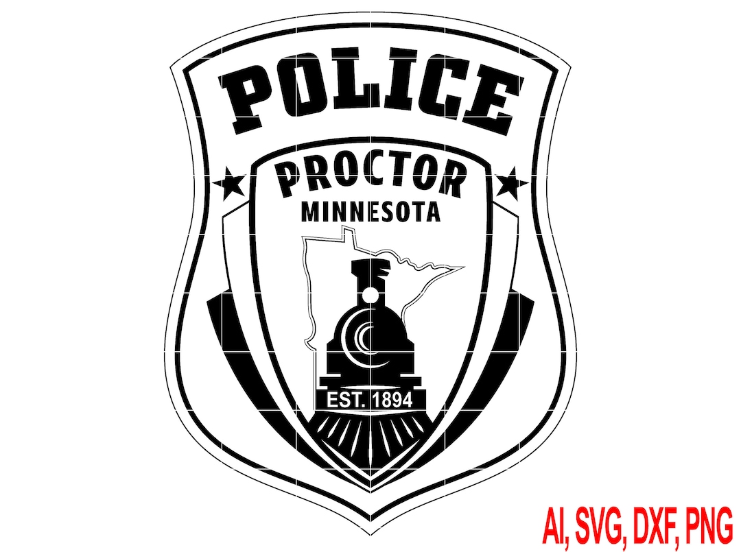 Minnesota Police Proctor Badge Vector Art, Ai,svg, DXF, PNG, Digital ...