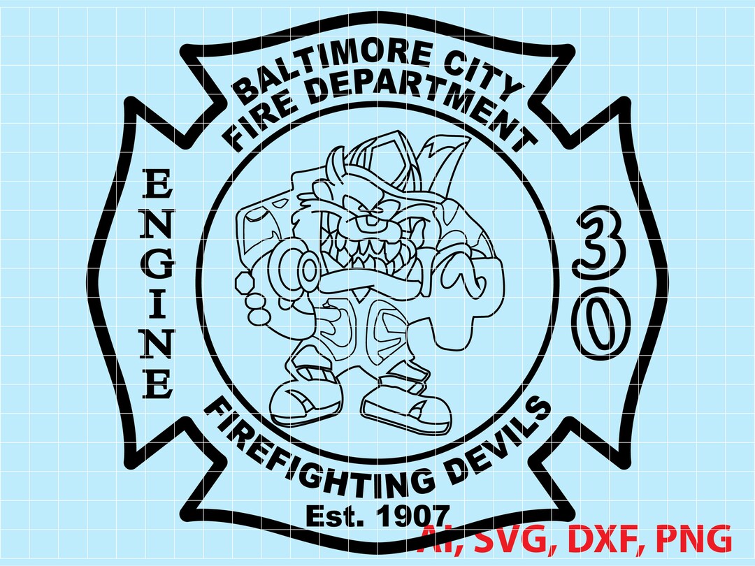 Baltimore City Fire Department Logo, Seal, Badge, Custom, Ai, Vector ...