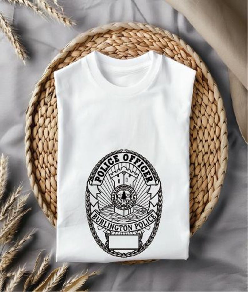 Burlington Police Officer Badge SVG - Etsy
