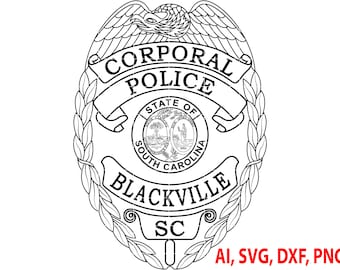 South Carolina Trooper Police Badge SVG - Etsy