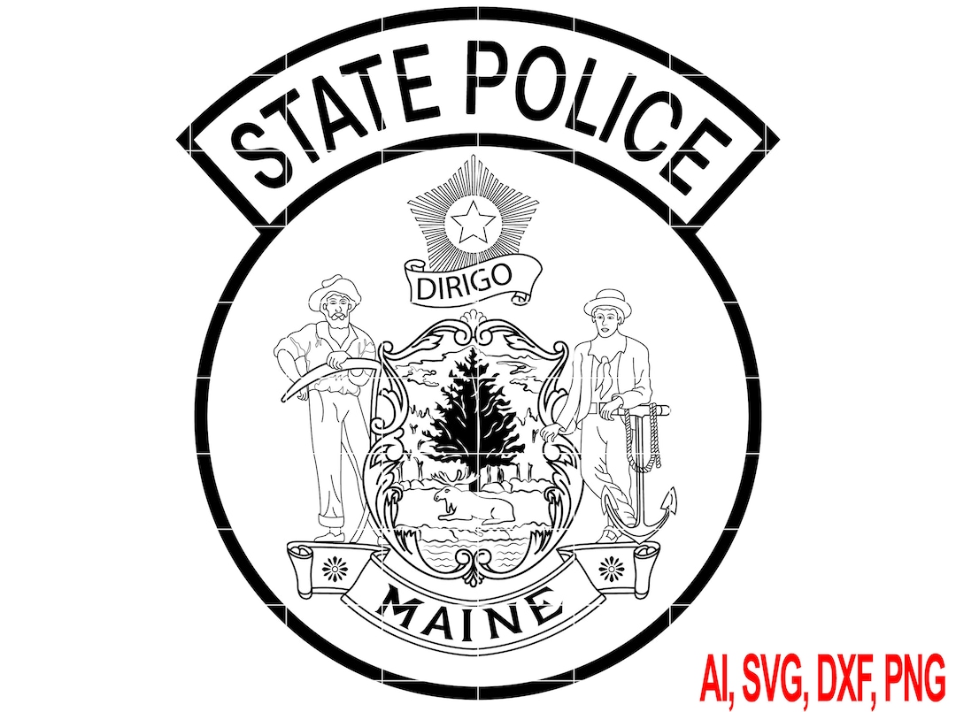 Maine State Police Badge Vector Art - Etsy