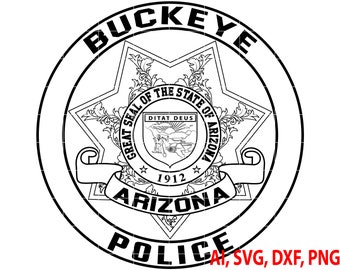 Police Badge, Indiana Police Officer Badge, Logo, Seal, Custom, Ai ...