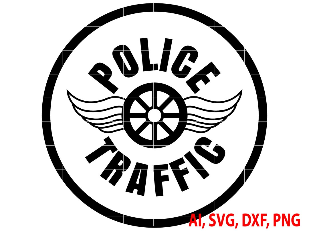 Police Trafic Badge, Logo, Seal, Custom, Ai, Vector, SVG, DXF, PNG ...