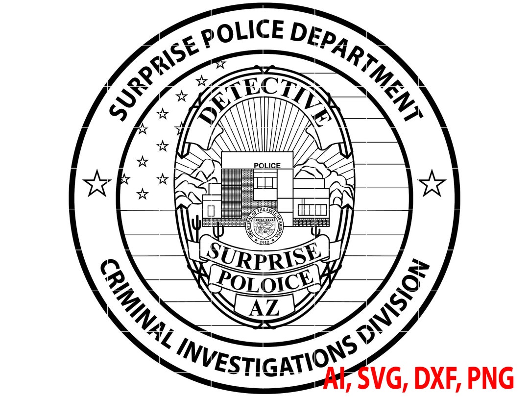 Surprise Police Department Badge, Logo, Seal, Custom, Ai, Vector, SVG ...