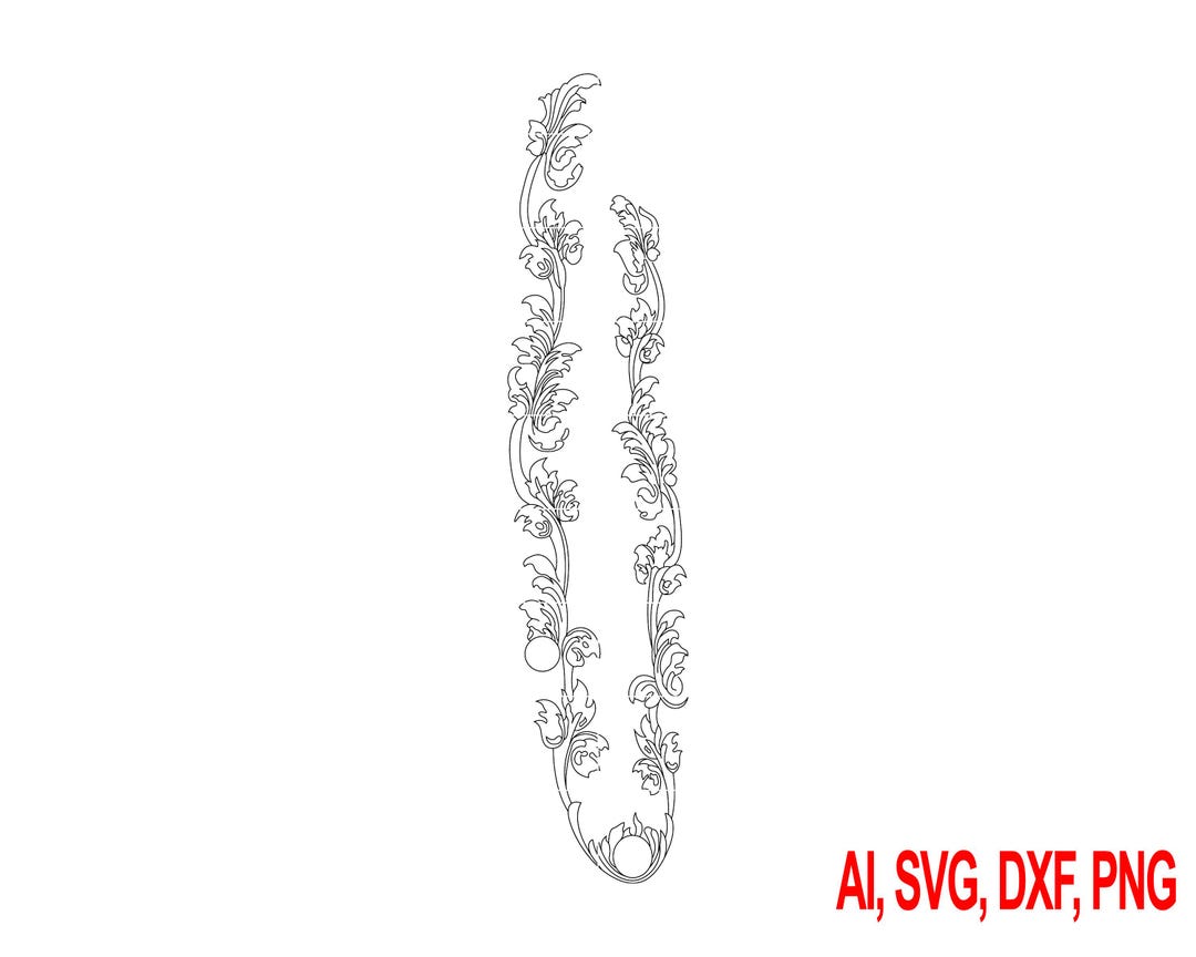 Knife Scroll SVG: Ornamental Engraving Vector Pattern (digital Download ...