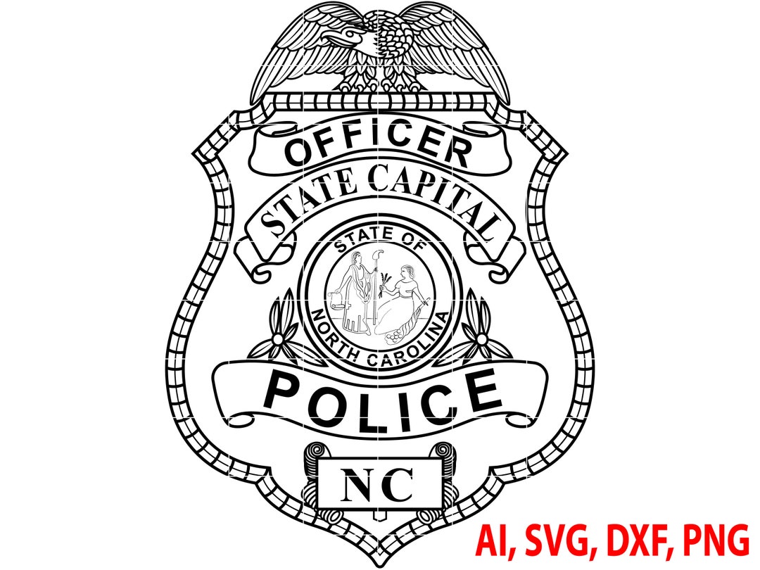 Police Badge, State of North Carolina State Capital Police Officer ...