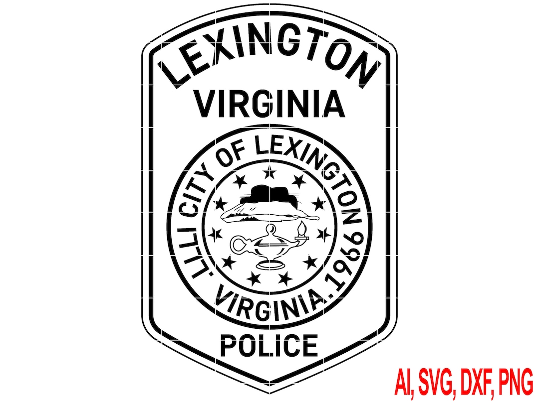 Virginia Lexington Police Badge Vector Art, Ai,svg, DXF, PNG, Digital ...