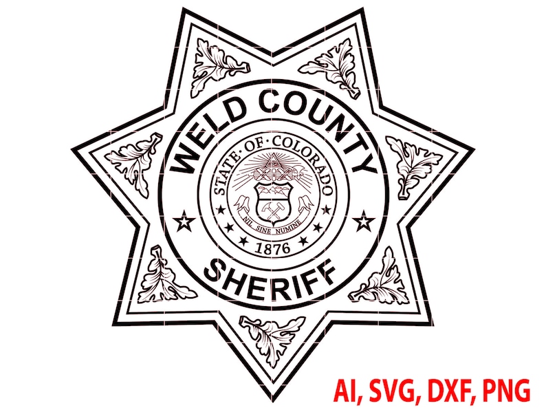 Weld County Sheriff Badge, Logo, Seal, Custom, Ai, Vector, SVG, DXF ...