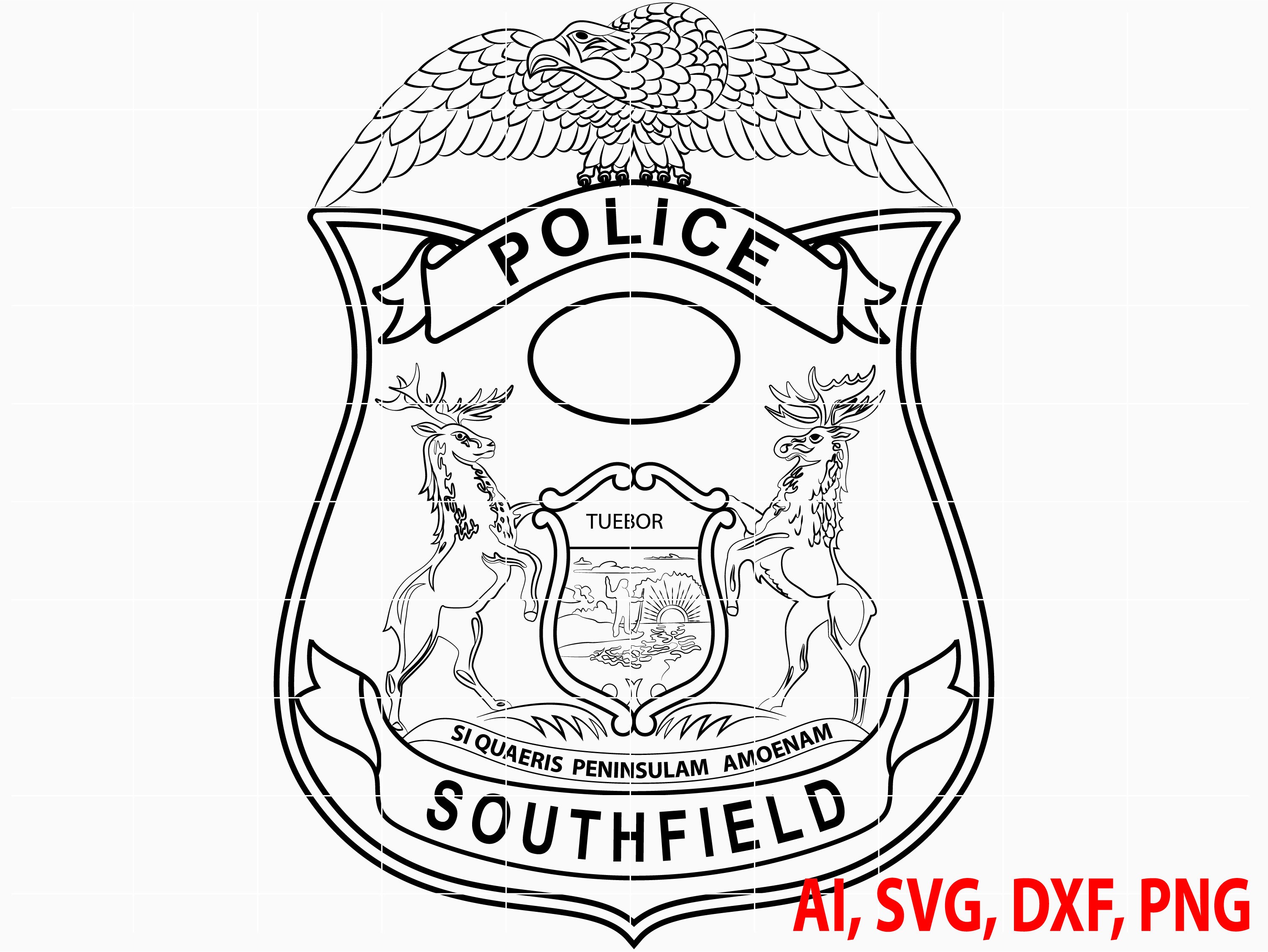 Southfield State Police Badge, Logo, Seal, Custom, Ai, Vector, SVG, DXF ...