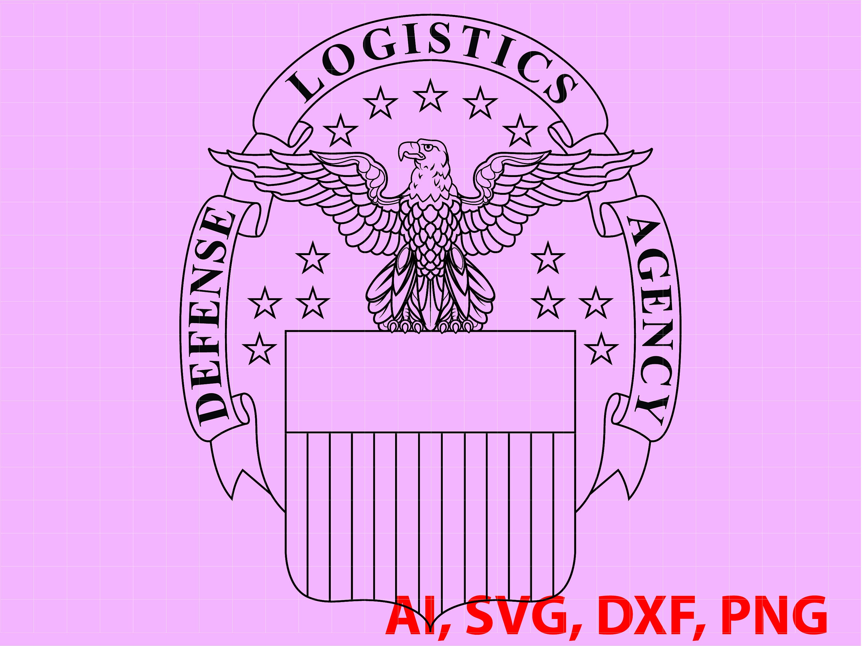 Defense Logistics Agency Badge, Vector, SVG, DXF, PNG, - Etsy