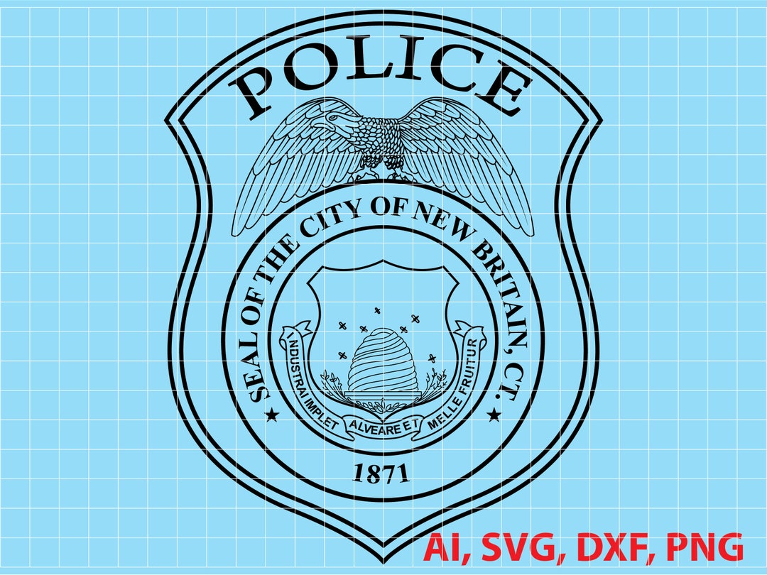 City of New Britain Police Logo, Seal, Badge, Custom, Ai, Vector, SVG ...